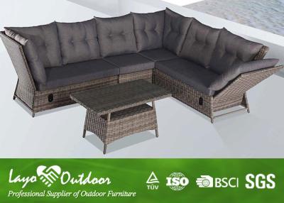 Cina mobilia a forma di L del patio del rattan, all'aperto stabilito del giardino esterno della mobilia in vendita