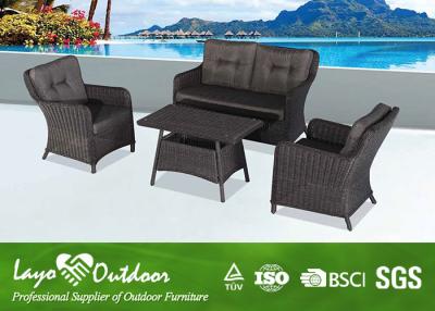 Cina Insiemi di vimini duraturi della disposizione dei posti a sedere del patio dell'orto domestico del rattan CON 8cm Seat e cuscino posteriore in vendita