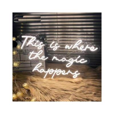 China LED Strip Neon Sign Lights para paredes de escritório Design personalizado Declaração de iluminação à venda