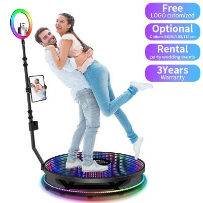 Cina Lunghezza dello stand rotante 80-120cm Event Photo Booth con luce loop e videocamera 360 in vendita
