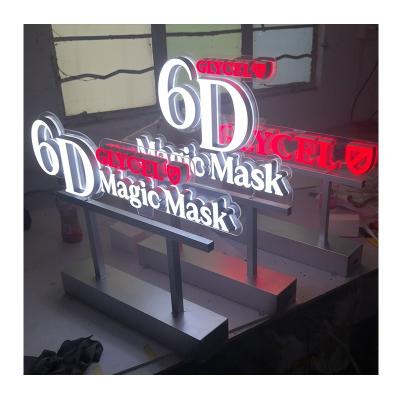 China Op maat gemaakte LED-letterschrifttekens met dubbele zijde verlicht voor binnen- en buitendisplay Te koop