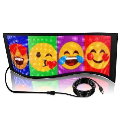 China LED de desplazamiento de publicidad USB Store Sign Texto personalizado GIF Signos para la tienda Car Bar Hotel en venta