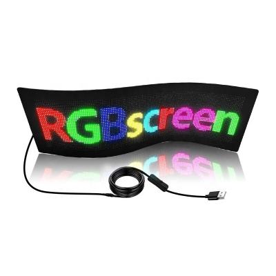 China Display LED flexible controlado por Bluetooth App para señalización de taxis programable animada en venta