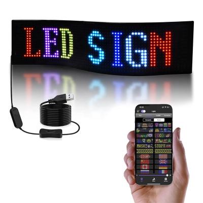 China Painel de matriz de LED programável USB flexível Display colorido para publicidade interna à venda