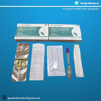 China Zelfsnelle antigeentest RAT-kits voor COVID-19 CE SGS gecertificeerd Te koop