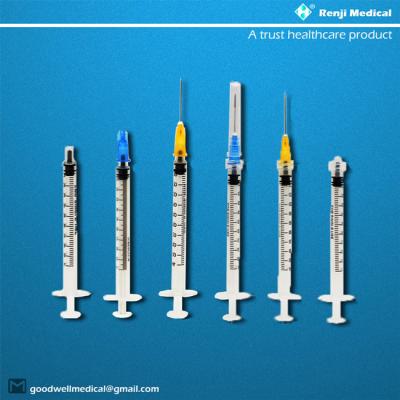 China Jeringuilla médica disponible de los materiales consumibles de CE/ISO con el volumen de la aguja 1ml en venta