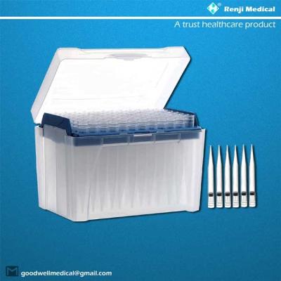 China sterile Spitzen der Pipetten-1mL, Universalmikropipetten-Spitzen 1000ul zu verkaufen