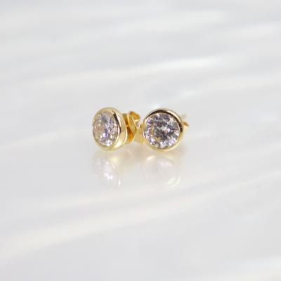 China 1 Carat Lab Grown Diamond 18k Yellow Gold Stud Earrings for Sale for sale