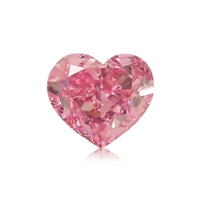 China Pink Heart Cut 0.5carat- 2.5carat Lab Grown Diamond HPHT CVD Diamond Fancy pink Color VVS VS 3EX Loose Diamond IGI Certified for sale