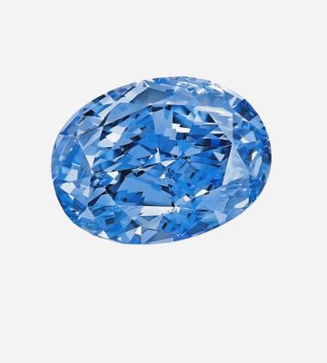 China Blue Oval Cut 0.5carat- 2.5carat Lab Grown Diamond HPHT CVD Diamond Fancy Blue Color VVS VS 3EX Loose Diamond IGI GIA for sale