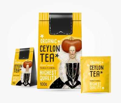 China Custom Supplier of Resealable Stand-up Pouch Flexible Packaging for Tea & Coffee Made with Recycled Materials and Valve for sale