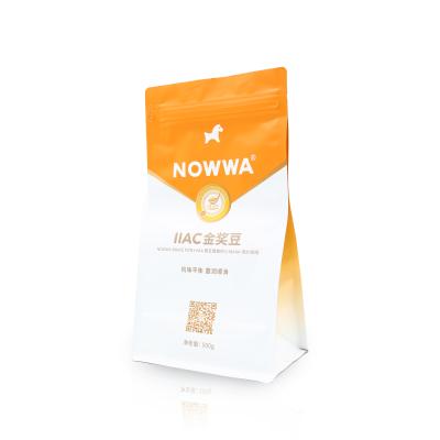 China Custom Printing Eco-Friendly Compostable Matte Finished Flat Bottom Coffee Bag With Valve and Zipper for sale