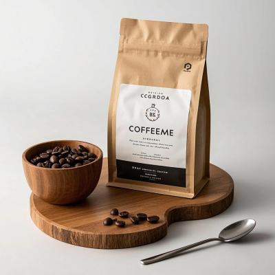 China Hot Sale Brand Logo Side Custom Printed Gusset Flat Bottom Coffee Packing Bags Zipper Coffee Bags With Valve for sale