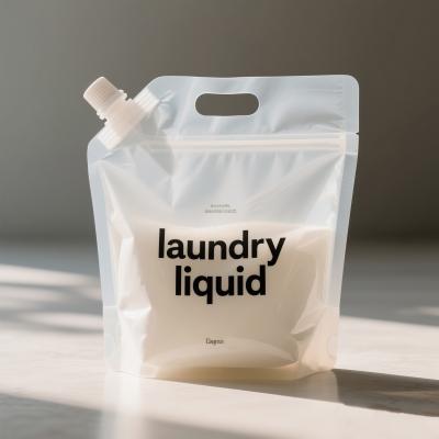 China Custom Transparent Self-Supporting Liquid Packaging Bag for Laundry Detergent Snail Powder Soup Vodka Beverage Packing for sale