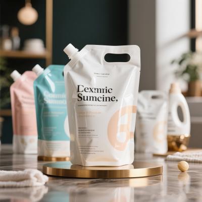 China Customized Stand up Pouch Manufacturers 5KG Washing Powder Laundry Detergent Liquid Packaging Bag for sale