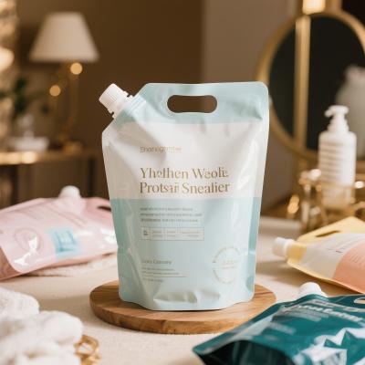 China Custom Laundry Detergent Liquid Soap Packaging Flexible Packaging Bags Stand up Spout Pouch for sale