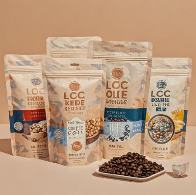 China Custom Printed 500g Mylar Matte PE Flat Bottom Stand up Plastic Coffee Bag Packaging Pouch with Valve and Zipper for sale