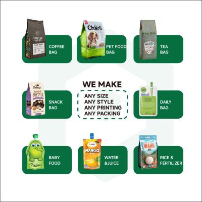 China Custom Printed Compostable Aluminum Foil Side Seal Flat Bottom Coffee Bean Pouches Packaging Bag With Zipper for sale