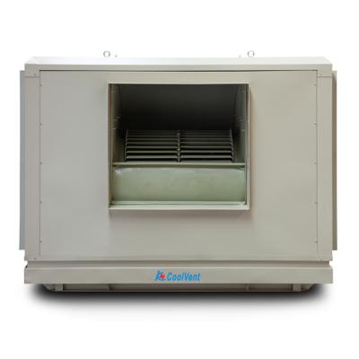 Cina Tipo più fresco evaporativo industriale dispositivo di raffreddamento di aria 60000M3/H 15kW del ventilatore centrifugo montato tetto in vendita
