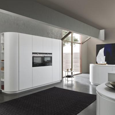 Chine Design 2025 Armoire de cuisine de haute qualité Modulaire Meubles en bois modernes Pantry Armoire de cuisine en laque blanche à vendre