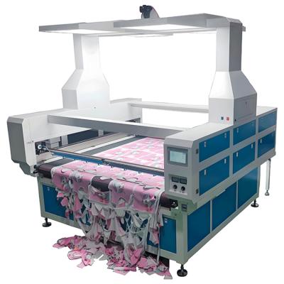China High Quality 2 Asynchronous Cutting Head Laser Cutting Machine Automatic Fabric Printed Sublimation Support for AI BMP Graphic for sale