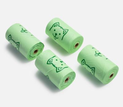 Cina Fabbrica di sacchetti di feci per cani compostabili biodegradabili a base di amido di mais eco-compatibile in vendita
