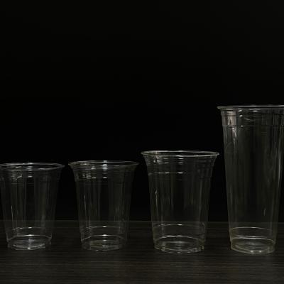 Cina Coppe di plastica usa e getta Birra tazza pla tazza bevanda fredda Tè al latte personalizzato 12 16 21 oz Biodegradabile tazza in vendita
