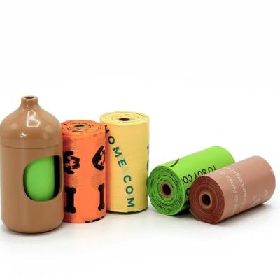 Cina Green Pla Compostabile Biodegradabile String di tiro Dog Poop Sacchetto di rifiuti Corn Starch Logo OEM sostenibile Accetta colore personalizzato BPI in vendita