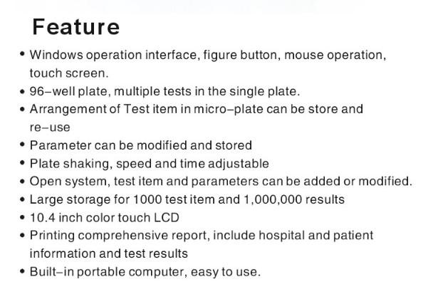 Il rendimento elevato completamente ha automatizzato Elisa Reader Portable 2