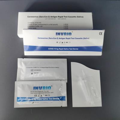 China Especificidad 100% de la prueba del escupitajo de la saliva Rtk AG del uno mismo de Coronavirus Covid 19 en venta