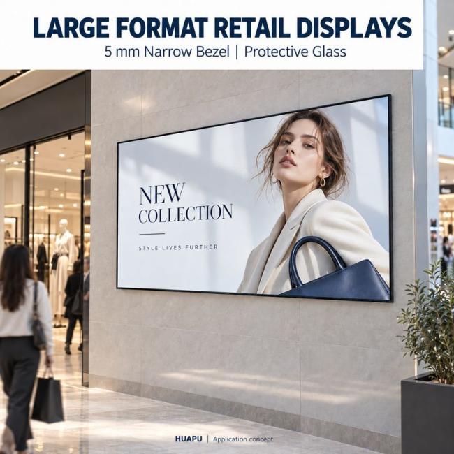 HUAPU large format LCD display shopping malls and retail stores application concept