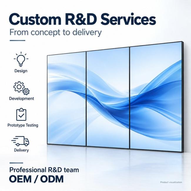 Custom R&D services for LCD video wall projects
