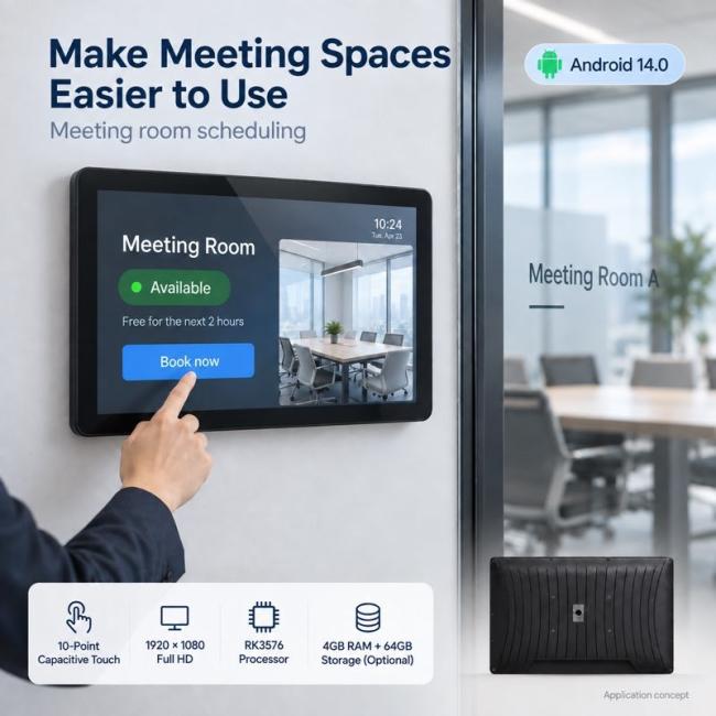 Meeting Room Scheduling - 21.5-inch touch screen advertising display