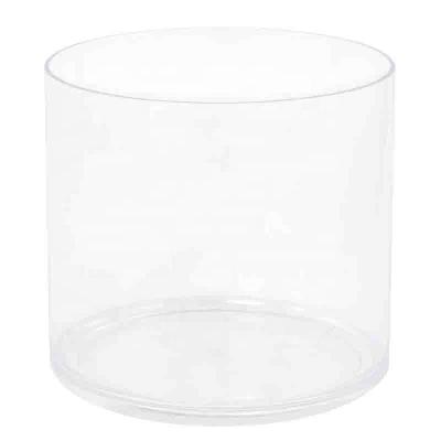 China Vaso redondo caja acrílica color transparente redondo 5,5 pulgadas en venta