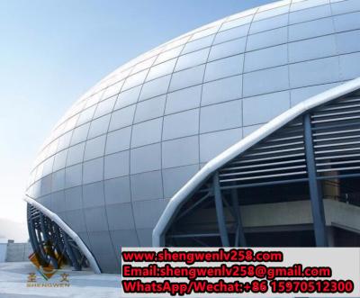 Custom Wooden Color Indoor/Outdoor Aluminum Solid Panel Curtain Wall Project