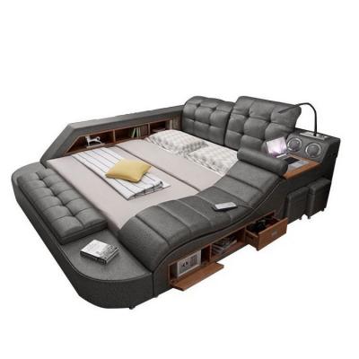 Κίνα Δερμάτινο Luxury Bedroom Sets Tufted Καμαρωτό κρεβάτι μοντέρνο σχεδιασμό προς πώληση