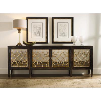 Κίνα Μαύρο καθρέφτη Credenza ντουλάπι Πλακέτο οργανωτή για το καθιστικό τηλεόραση προς πώληση