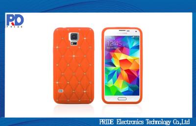 Cina Casi del telefono cellulare del diamante di Bling/cristallo protettivi silicone di Samsung S5 in vendita