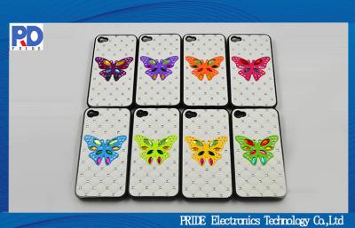 Cina Casi protettivi del telefono cellulare della farfalla, copertura di cuoio di cristallo di iPhone 5s in vendita