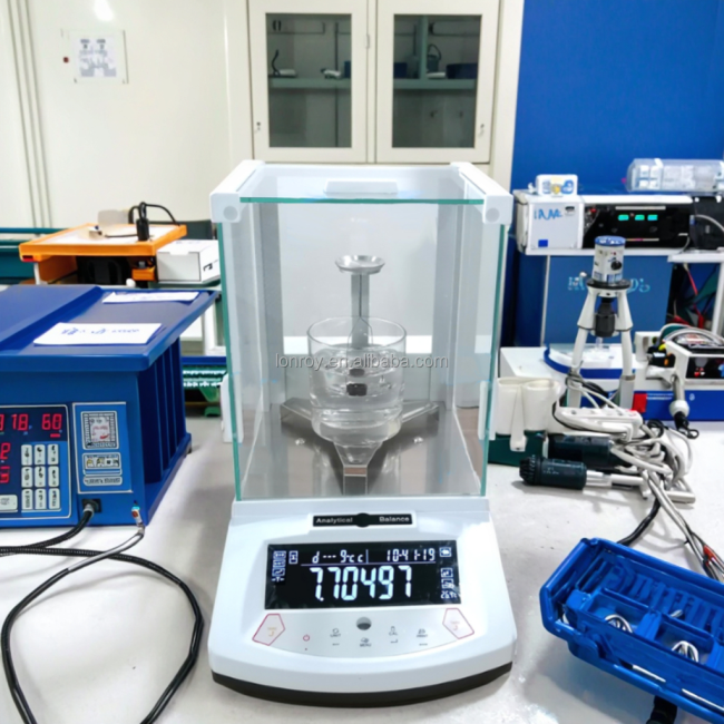 Side view of density testing machine