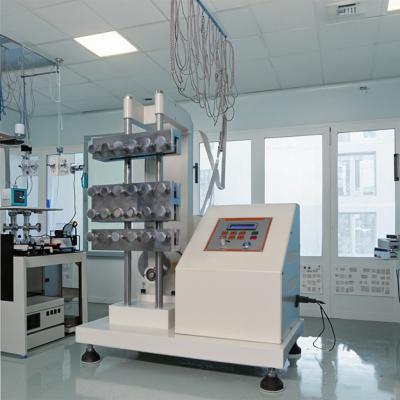 China Máquina de ensayo de torsión ASTM D813 D430 JIS K6301 ISO 132 Probador curvado de tejidos Equipo de ensayo de resistencia al plegamiento en venta