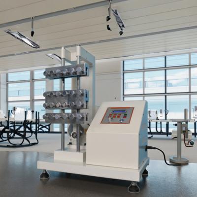 China Máquina de ensayo de torsión ASTM D813 D430 JIS K6301 ISO 132 Probador curvado de tejidos Equipo de ensayo de resistencia al plegamiento en venta