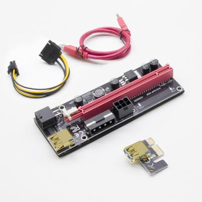 China La canalización vertical 1X de PCIE a la extensión de los gráficos 16X para GPU accionó el cable de la tarjeta los 60cm USB 3,0 del adaptador de la canalización vertical, 4 condensadores sólidos en venta