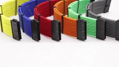 China Perno envuelto del perno CPU4+4-pin PCI-E 6+2-pin PCI-E 6 del equipo de cables 18AWG los 30cm ATX 24 para el cable de fuente de alimentación de ATX (rosa) en venta