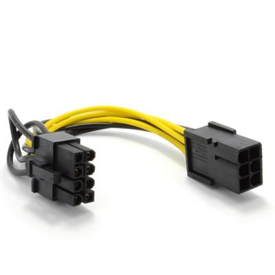 中国 2x 6+2ピン(6 pin/8ピン)力のディバイダー ケーブルへのPCI-E 6ピン 販売のため