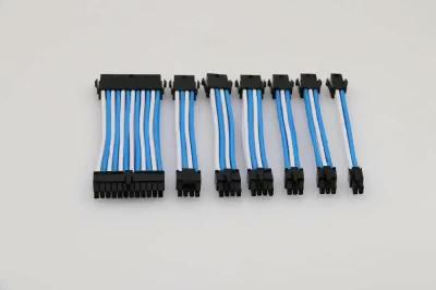 China Jogo de cabo 24 ATX da fonte de alimentação 4+4 ANIMAL DE ESTIMAÇÃO do EPS 6+2 PCI-E 6 PCI-E 18AWG ou algodão Purple+Black à venda