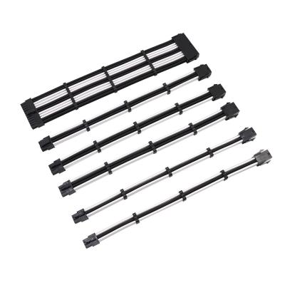 Chine Câble d'extension d'alimentation d'énergie de bloc alim. Sleevced des kits de câblage de bloc alim. 24pin ATX 4+4pin ENV 8pin PCI-E 6pin PCI-E à vendre