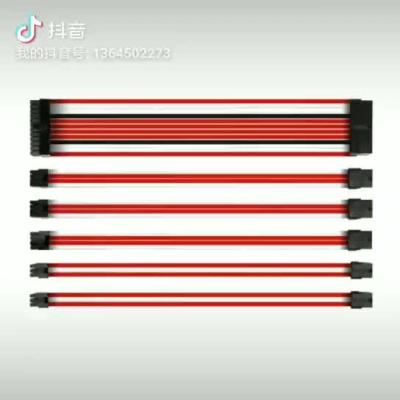 Chine Tressé a gainé le mâle du câble d'extension ATX 24pin ATX 4+4pin ENV 8pin PCI-E 6pin PCI-E aux kits de câblage femelles d'alimentation d'énergie à vendre