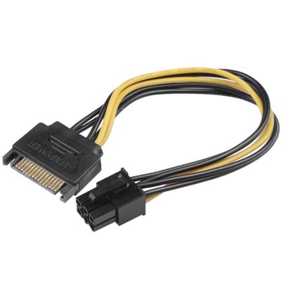 Cina potere della st 15pin al cavo dell'adattatore del PCI-e PCI Express di 6pin PCIe per la scheda video in vendita