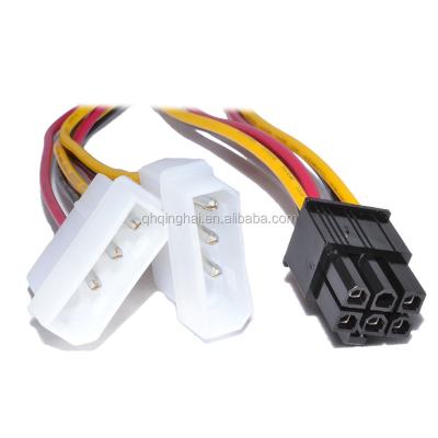 Cina 6 carta grafica di Pin PCI-E al cavo dell'adattatore di potere del cavo di ido Y di 2 x Molex in vendita